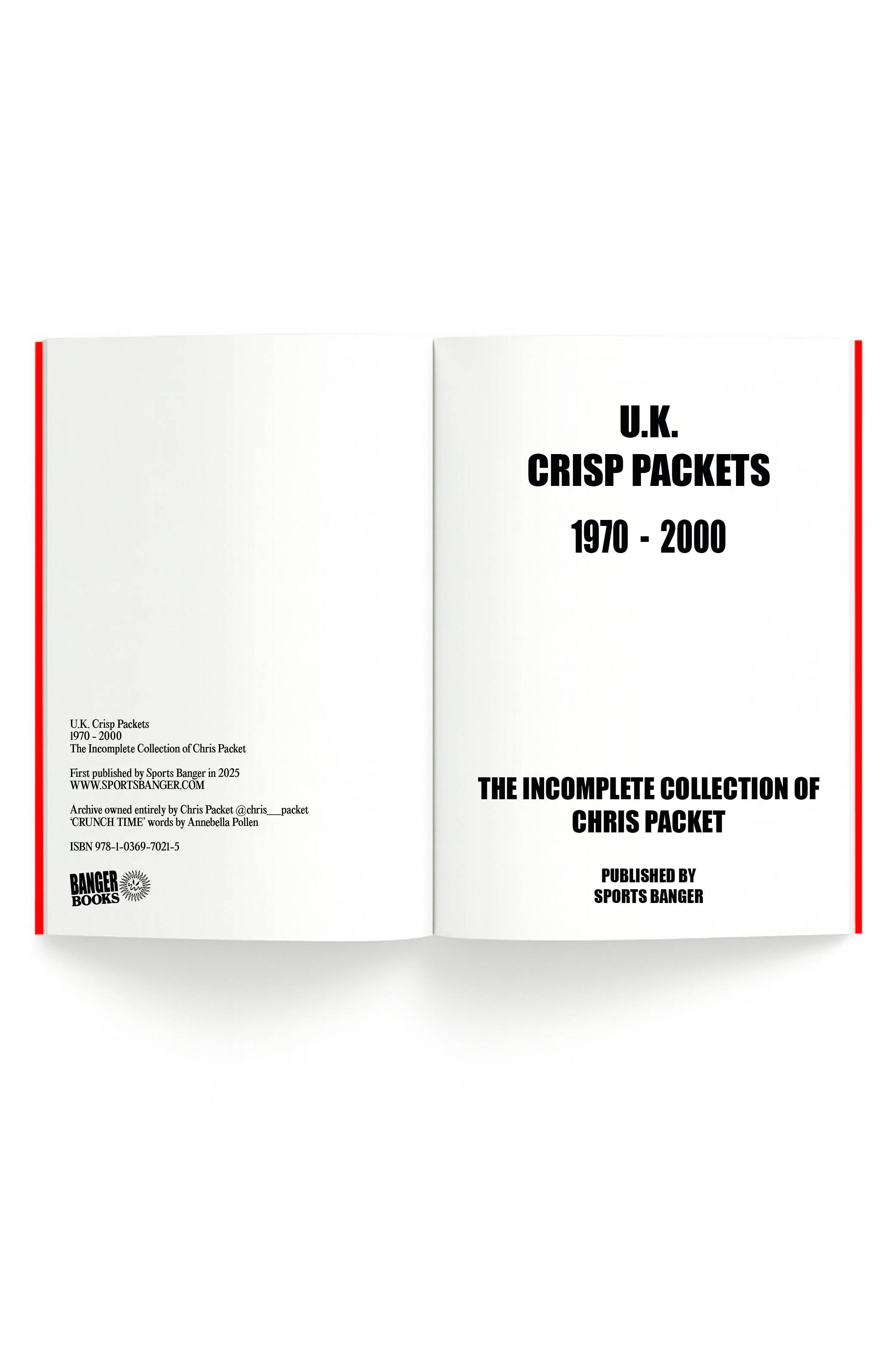 U.K. CRISP PACKETS BOOK